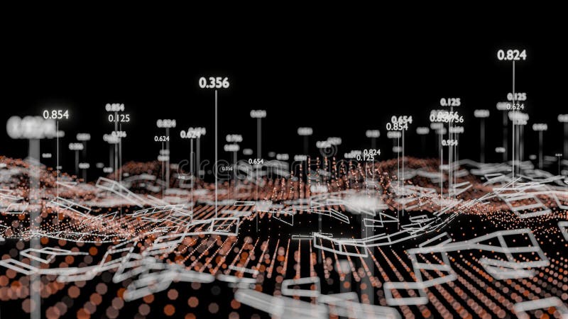 Big Data Visualization Abstract Structure Stock Illustration