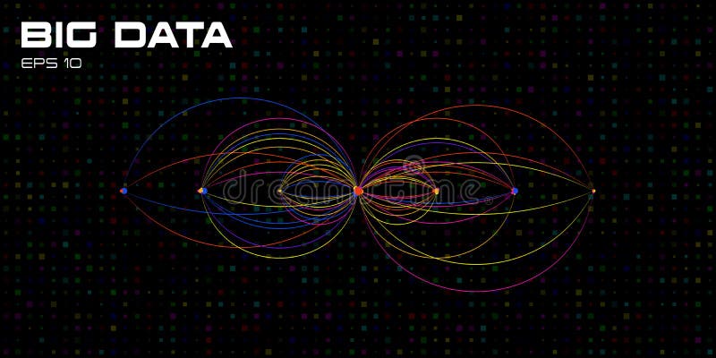 Big Data. Visualization of Algorithms with Arc Line Connections. Design for Business, Science ...
