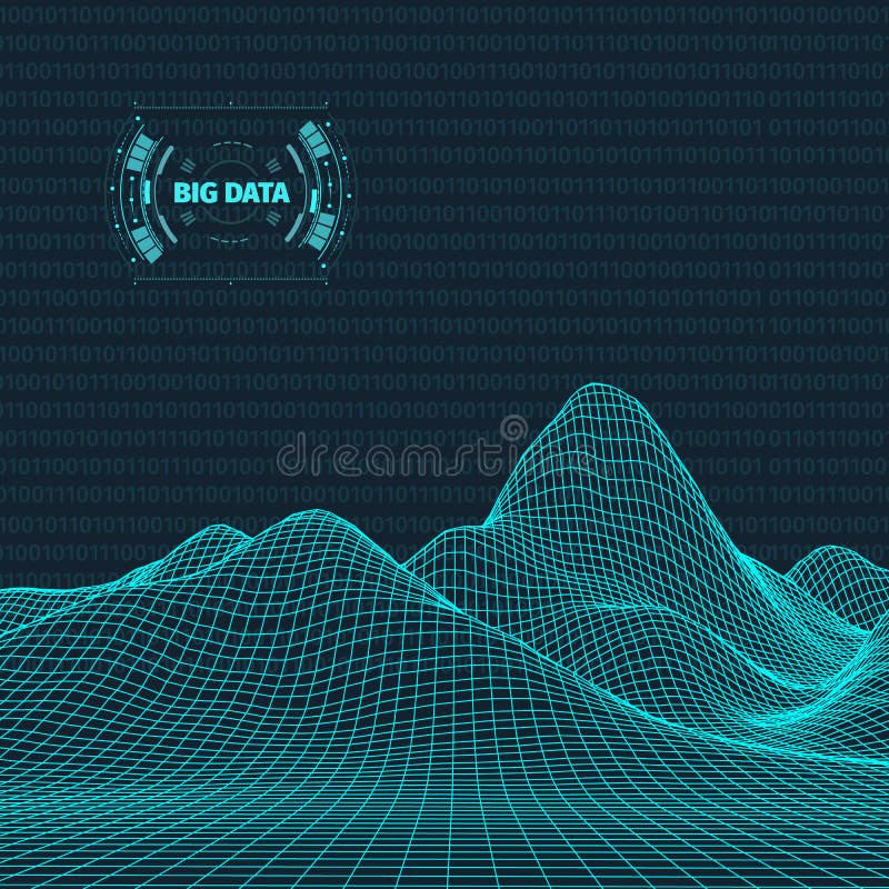 Big Data Visualization. Background 3d .Big Data Connection Background Stock Vector ...