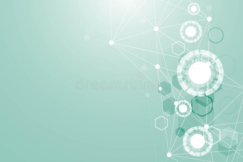 Big Data Visualization Background Modern Futuristic Virtual Abstract Background Stock Vector