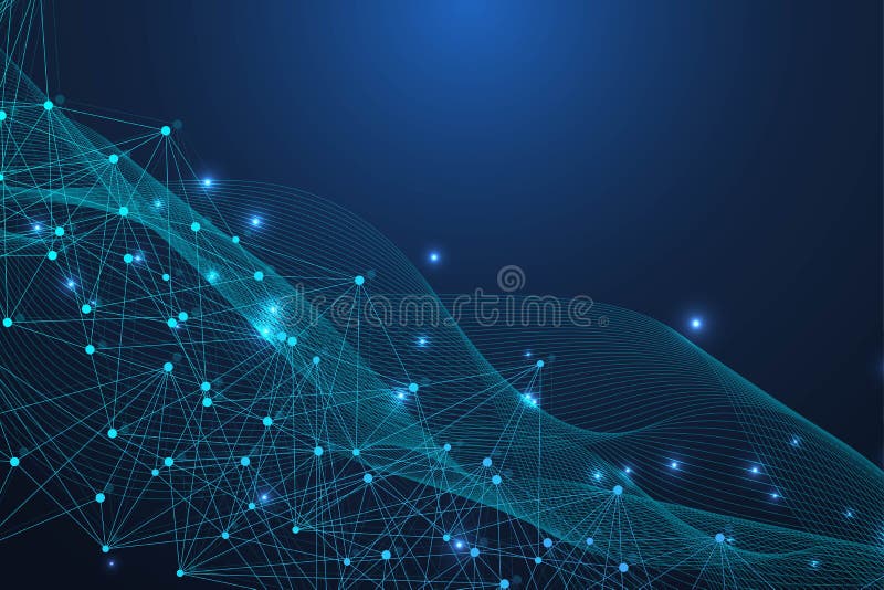 Big Data Visualization Background. Modern Futuristic Virtual Abstract ...