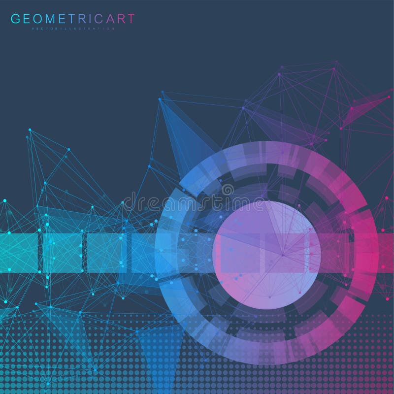 Big Data Visualization Background. Modern Futuristic Virtual Abstract ...