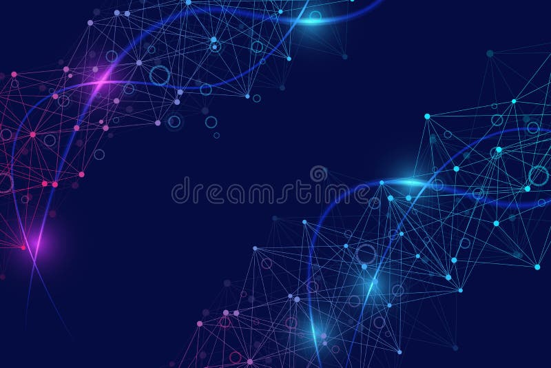 Big Data Visualization Background. Modern Futuristic Virtual Abstract ...