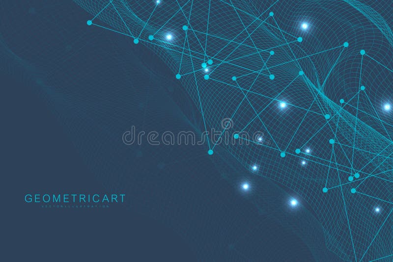Big Data Visualization Background. Modern Futuristic Virtual Abstract ...