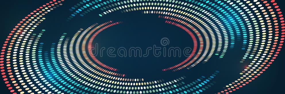 Big Data Visualization, Circle Sign. a Dynamic Array of Information ...