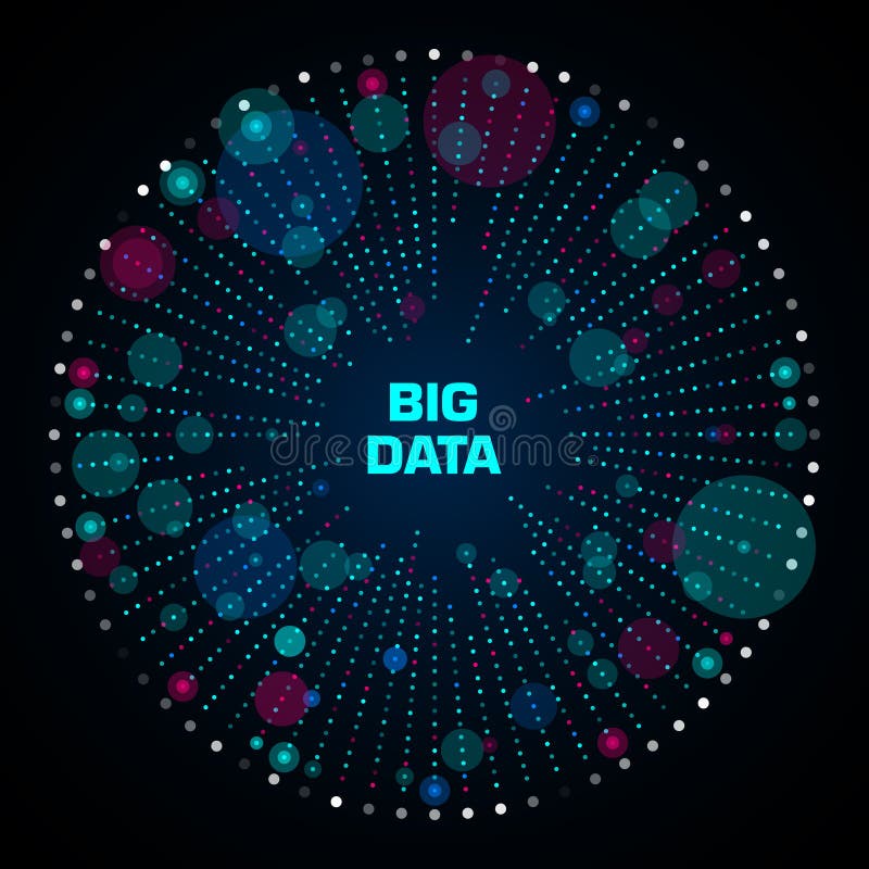 Big Data Visualization. Circular Infographic with Copy Space in Center ...
