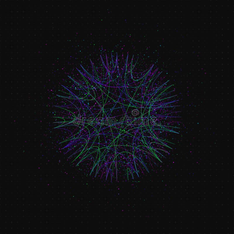 Big Data Visualization Circular Visualization Of Algorithms With Line Connections And Dots