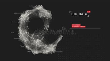 Big Data Visualization. Cluster Computing Network. Social Media ...