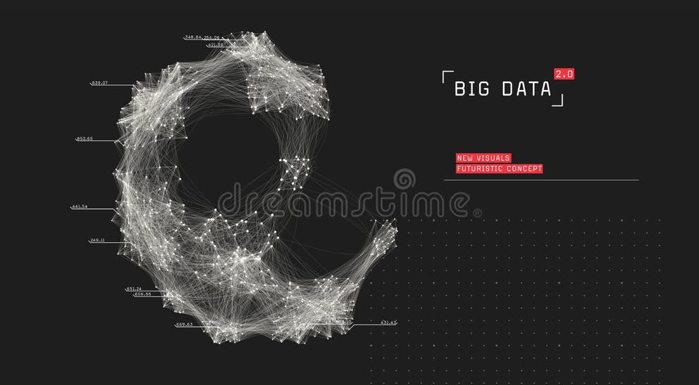 Big Data Visualization. Cluster Computing Network. Social Media ...