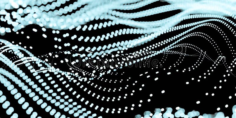 Mesh Dots Wave Technology Background Stock Vector - Illustration of ...