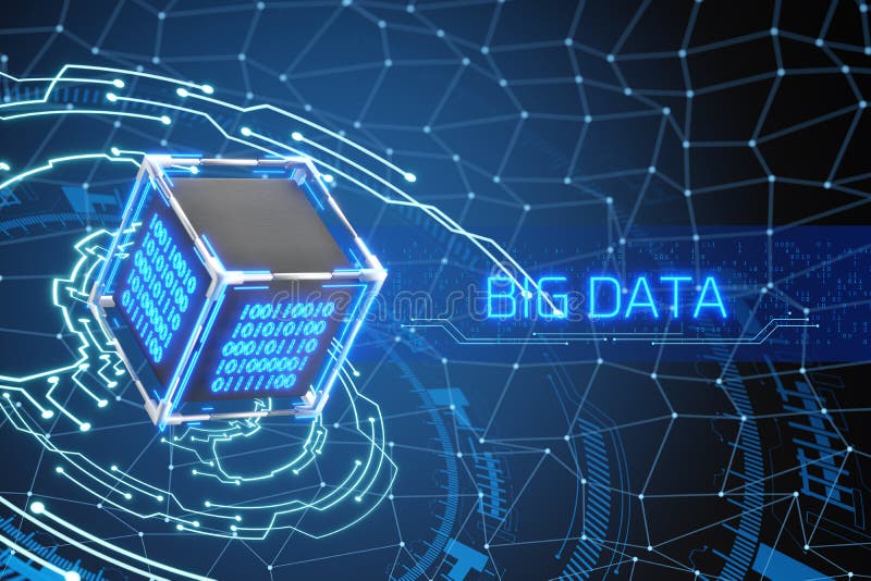 Big Data Visualization. Big Data Connection Complex. Data Array Visual Concept. Graphic Abstract ...