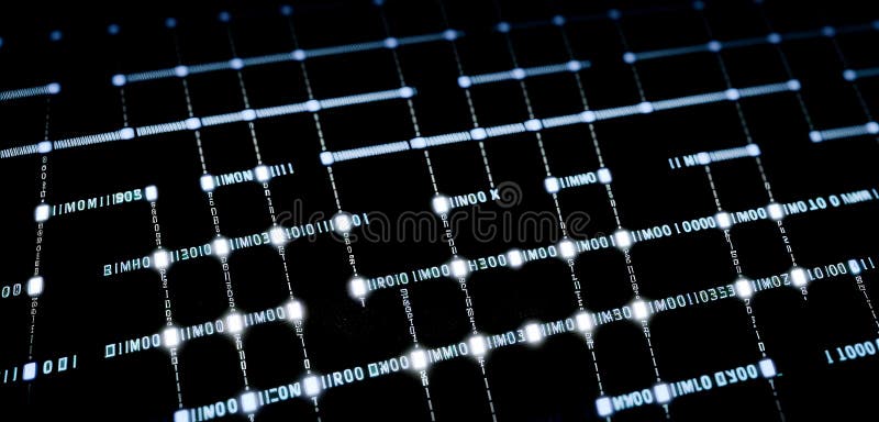 Big Data Visualization. Digital Abstract Binary Background. Technology ...