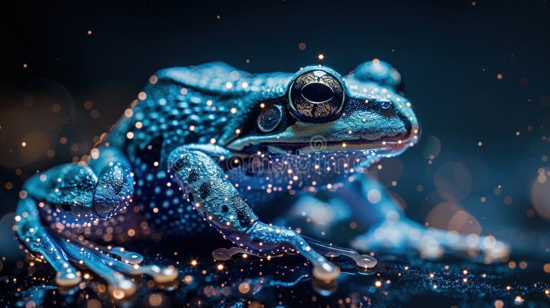 Big Data Visualization. a Digital Frog in Flow Information. Information ...