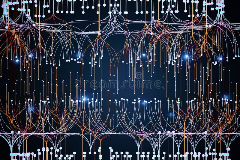 Big Data Visualization Digital Data Threads Plot Network Stock Illustration Illustration Of