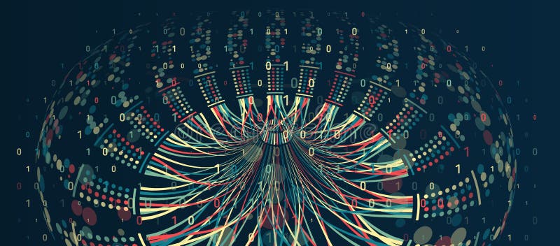 Big Data Visualization A Dynamic Array Of Information Data Sorting Process Big Data Stream