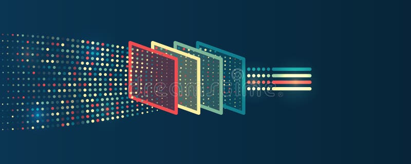 Big Data Visualization A Dynamic Array Of Information Data Sorting Process Big Data Stream