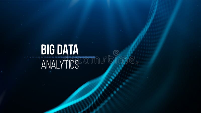 Big Data Visualization with a Dynamic Blue Grid. Data Connect Dots ...
