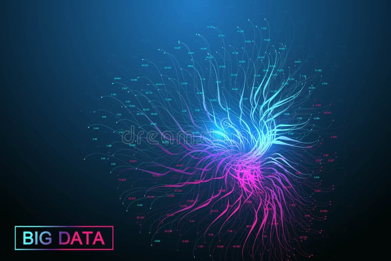 Big Data Visualization. Geometric Abstract Background Visual ...