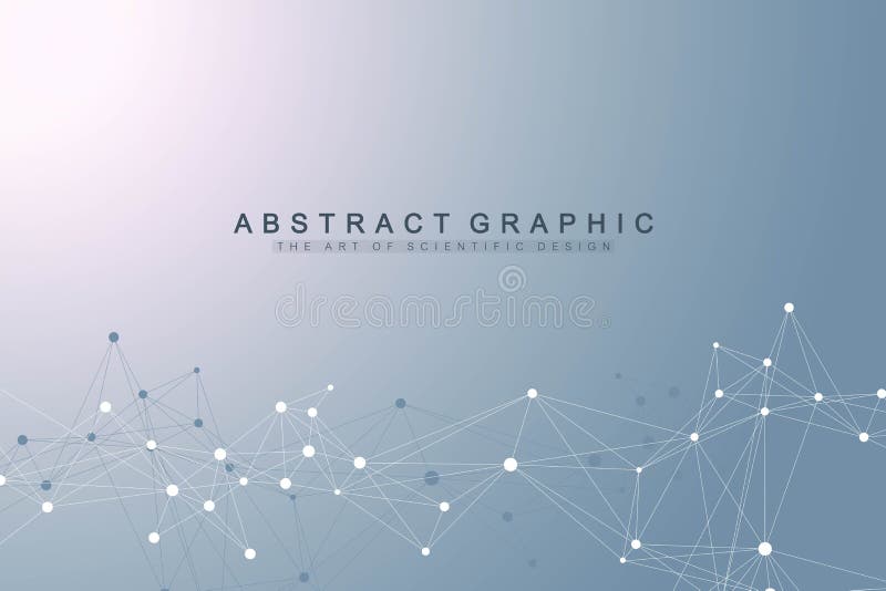 Big Data Visualization Geometric Abstract Background Visual Information Complexity Stock Vector