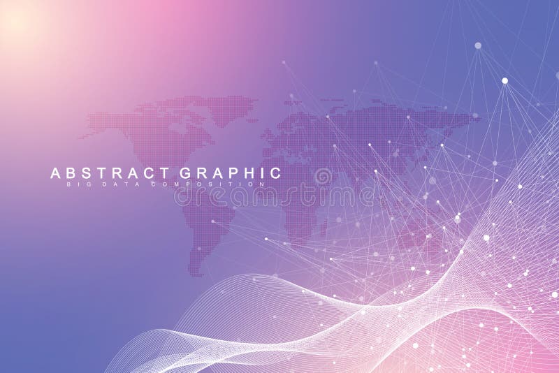 Big Data Visualization. Geometric Abstract Background Visual ...