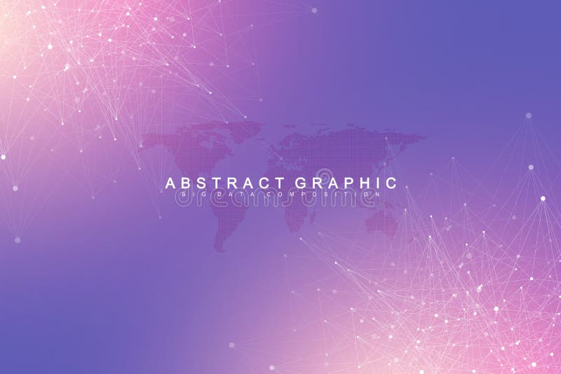 Big Data Visualization. Geometric Abstract Background Visual ...