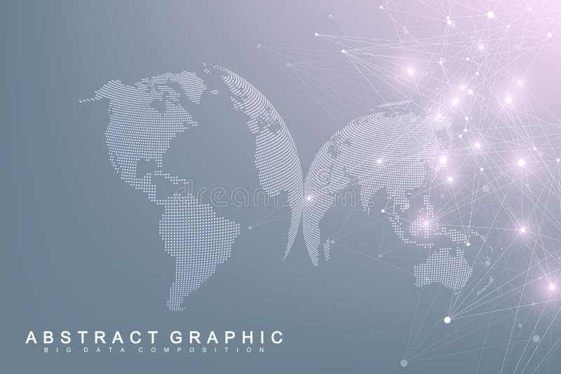 Big Data Visualization. Geometric Abstract Background Visual ...