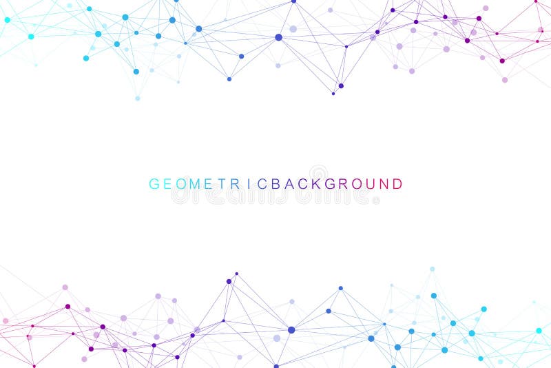 Big Data Visualization Geometric Abstract Background Visual Information Complexity Stock Vector