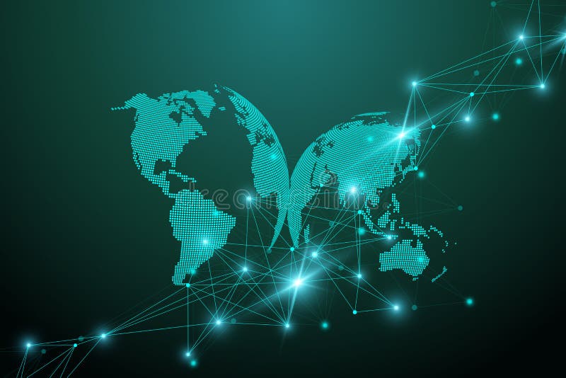 Big Data Visualization. Geometric Abstract Background Visual ...