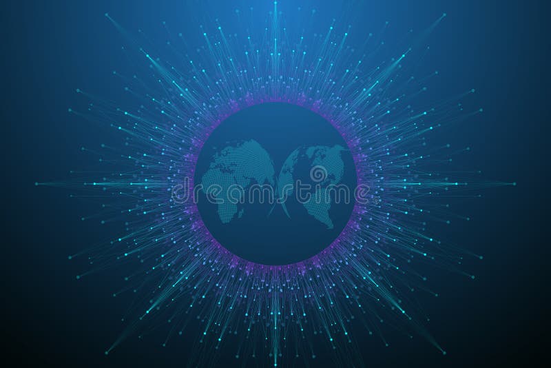 Big Data Visualization. Geometric Abstract Background Visual ...