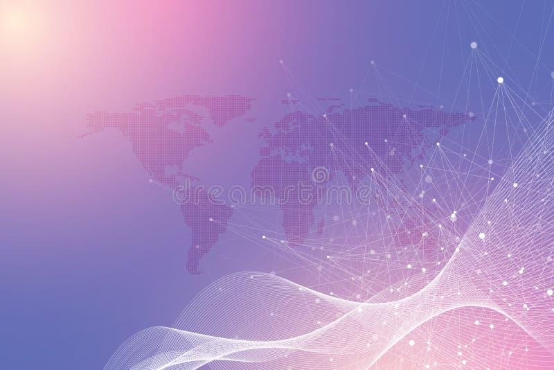 Big Data Visualization. Geometric Abstract Background Visual ...