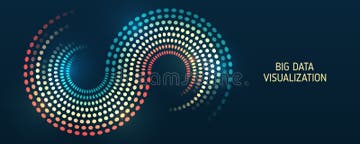 Big Data Visualization, Infinity Sign. a Dynamic Array of Information. Data Sorting Process ...