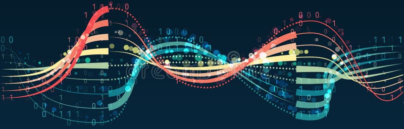 Big Data Visualization Information Analytics Concept Abstract Stream Information Filtering
