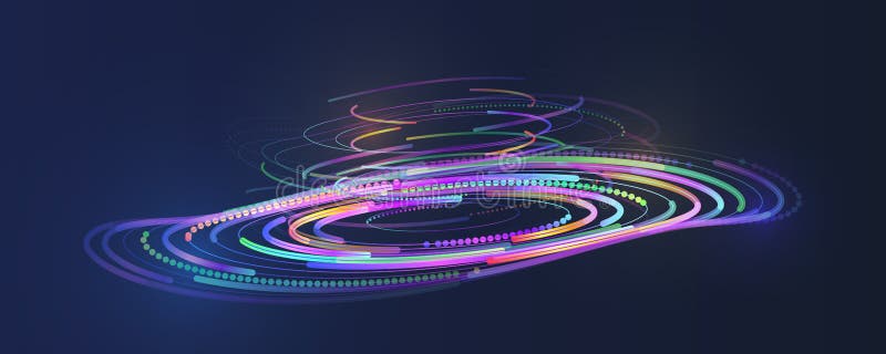 Big Data Visualization. Information Analytics Concept. Abstract Stream ...