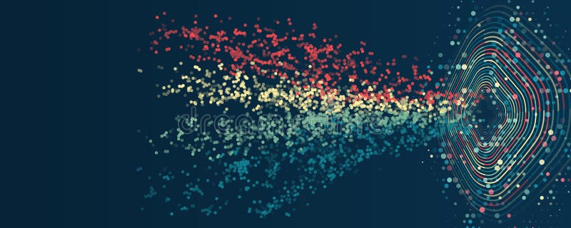 Big Data Visualization Information Analytics Concept Abstract Stream Information Filtering