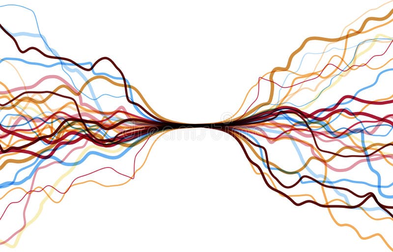 Big Data Visualization Information Analytics Concept Abstract Stream Information With Line