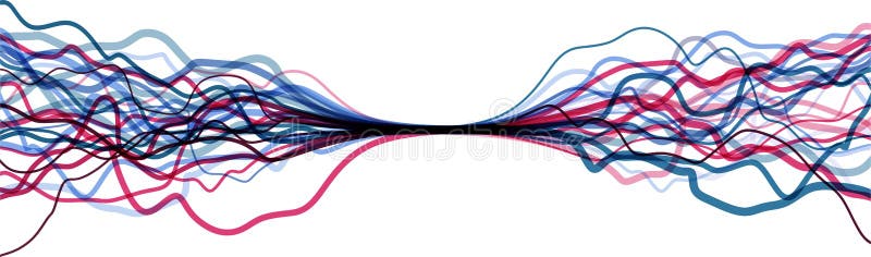 Big Data Visualization Information Analytics Concept Abstract Stream Information With Line