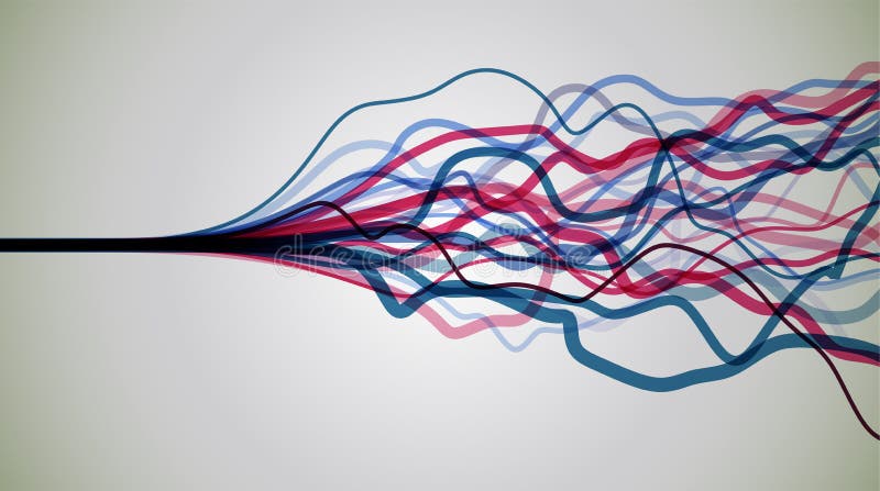 Big Data Visualization Information Analytics Concept Abstract Stream Information With Line