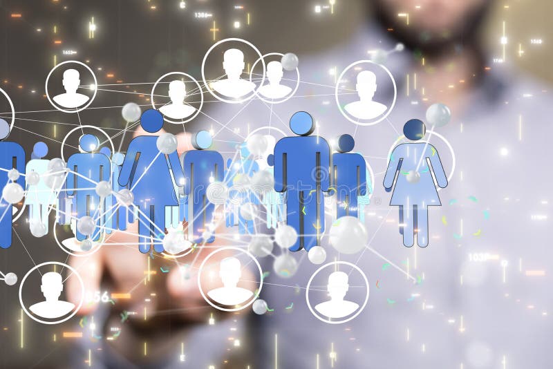 A Big Data Visualization. Network Connection Structure Stock Photo ...