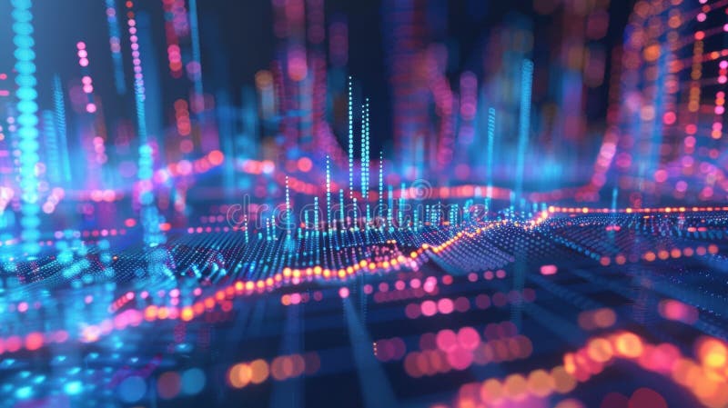 Big Data Visualization Showing Futuristic Information Flowing As a Wave ... Big Data Visualization Showing Futuristic Information Flowing As a Wave ...