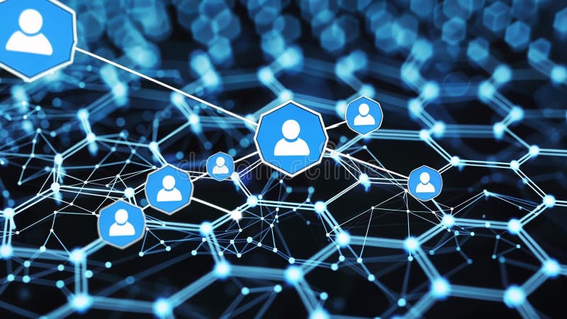 Big Data Visualization Showing Interconnected Nodes Forming Hexagonal Structures Stock Video ...