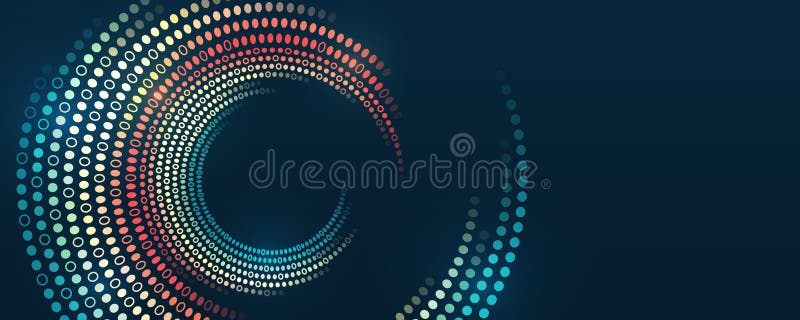 Big Data Visualization Spiral Sign A Dynamic Array Of Information Data Sorting Process Stock