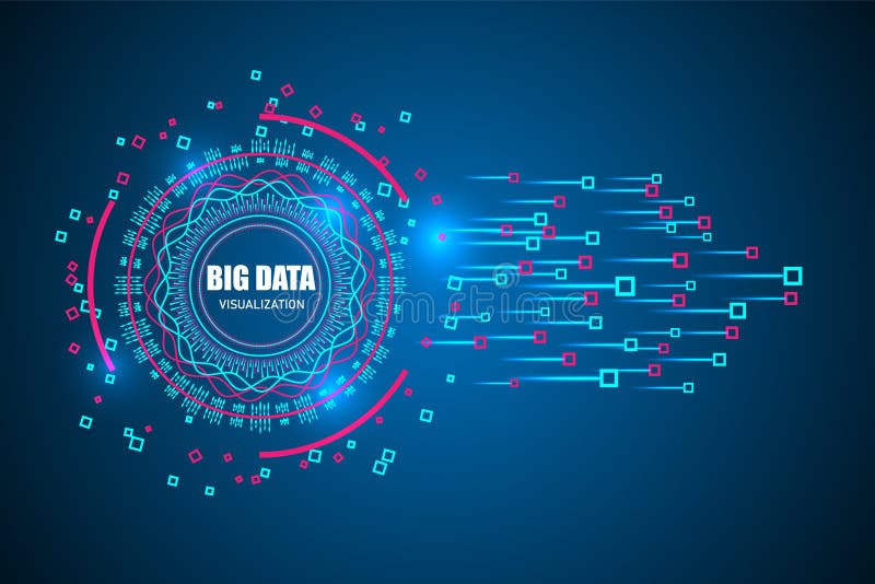 Big Data Visualization Analysis Technology Abstract. Binary Code Security Background Stock ...