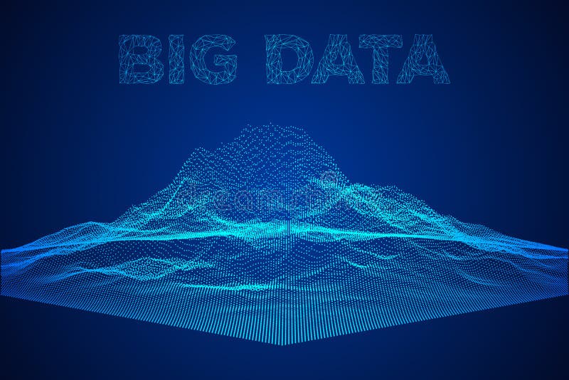 Big Data Visualization Vector Background. Stock Vector - Illustration ...