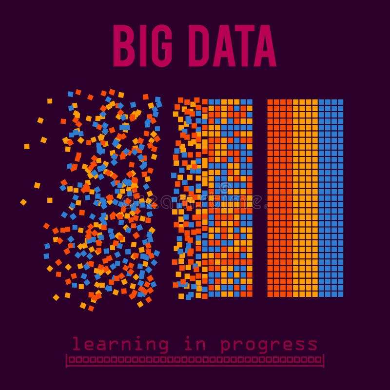 Big Data Visualization Vector Background. Stock Vector - Illustration of information ...