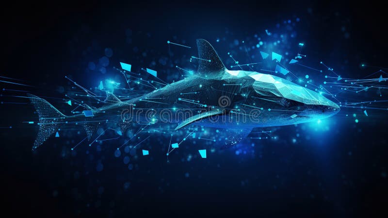 Big Data Visualization Where a Digital Shark Swims in the Data Stream ...