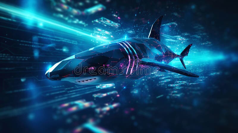 Big Data Visualization Where a Digital Shark Swims in the Data Stream ...