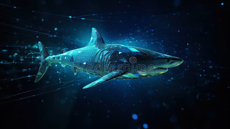 Big Data Visualization Where a Digital Shark Swims in the Data Stream ...