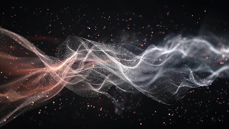 Particle Stream Nexus Abstract Background. Generative AI Stock ...
