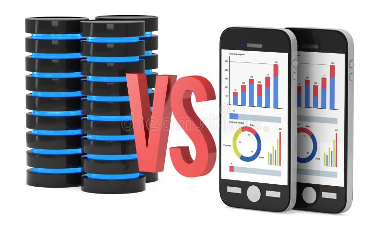 Data versus vision stock illustration. Illustration of analytics - 35154435