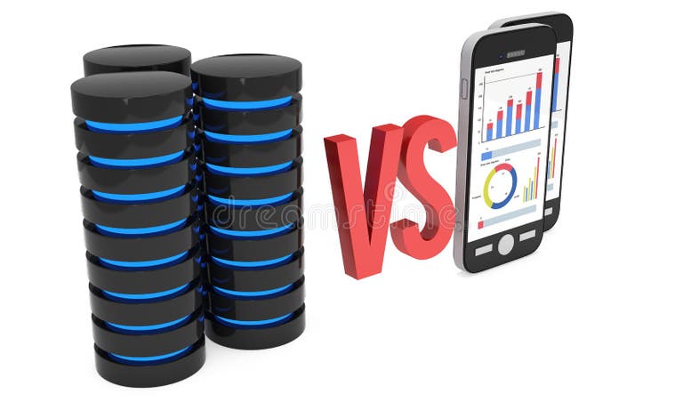Big Data VS Small Data stock illustration. Illustration of cell - 101218392